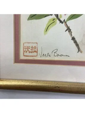 Wall Decor | 2 Verla Brown Original Watercolor Painting Signed Asian ...